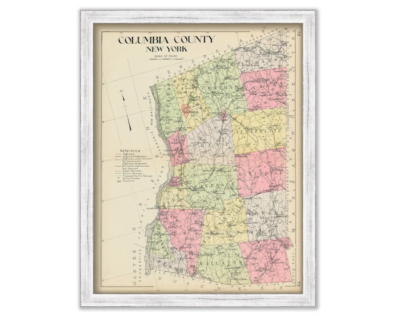 Columbia County Town Map