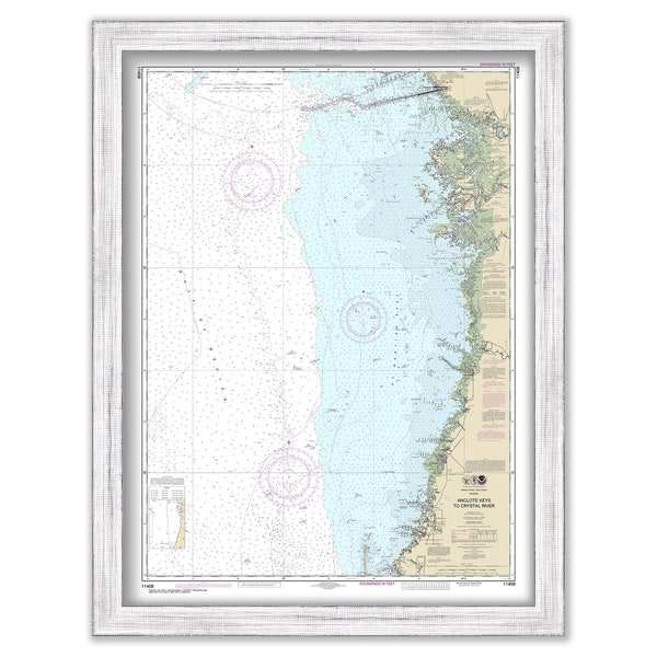 Florida Keys Map Nautical Chart - Etsy