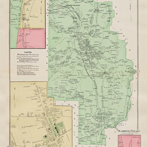 Town of BELCHERTOWN, Massachusetts 1873 Map - Etsy