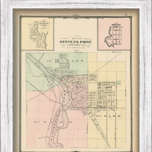 STEVENS POINT, Wisconsin 1878 Map, Replica or Genuine Original - Etsy