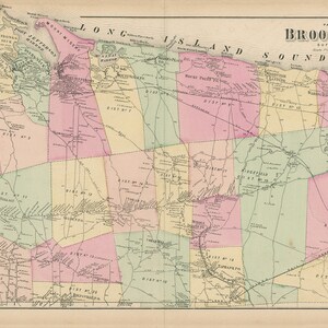 Brookhaven, New York 1873 Map, Replica and GENUINE ORIGINAL - Etsy