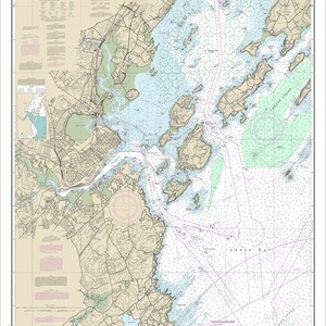 PORTLAND HARBOR, Maine - Nautical Chart 2019 - Etsy