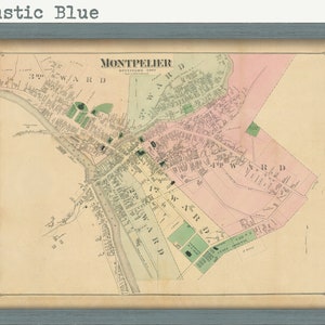 MONTPELIER, Vermont - 1873 Map - Etsy