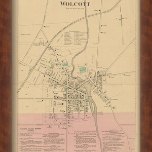 Village of WOLCOTT, New York 1874 Map, Replica and GENUINE ORIGINAL - Etsy