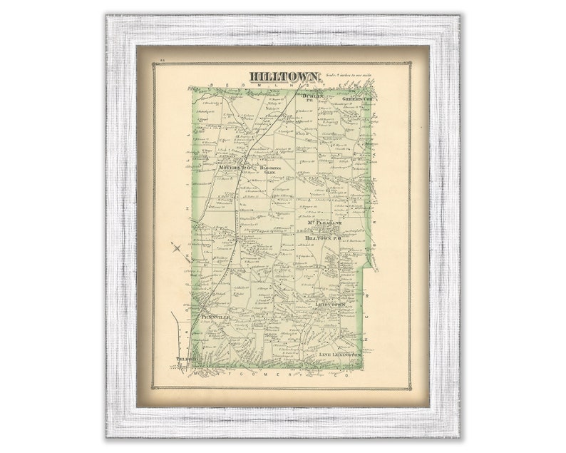 HILLTOWN Pennsylvania 1876 Map - Etsy