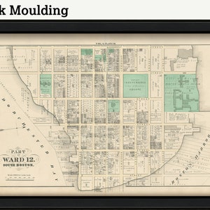 Map of Part of South Boston - 1874 Ward 12 Plate H - 0089 - Etsy