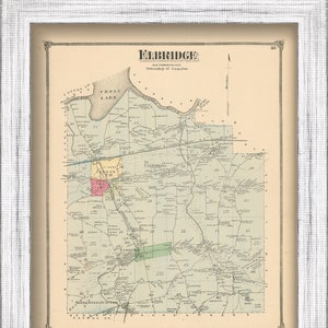 ELBRIDGE, New York - 1874 Map - Etsy