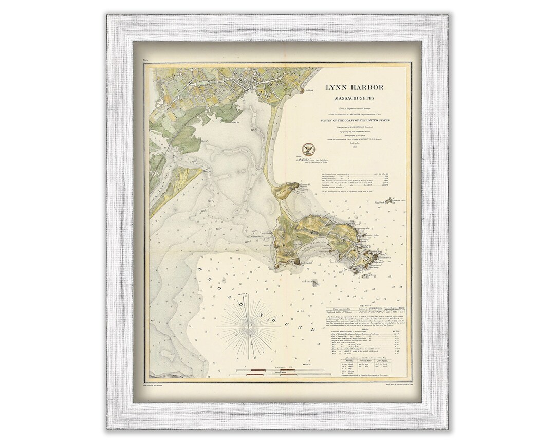 LYNN HARBOR, Massachusetts - Nautical Chart by United States Coast and ...