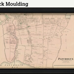 Patchogue, Brookhaven, New York 1873 Map, Replica and GENUINE ORIGINAL ...