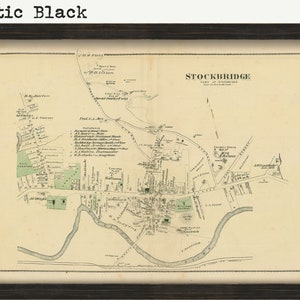 Village of STOCKBRIDGE, Massachusetts 1871 Map - Replica or Genuine ...