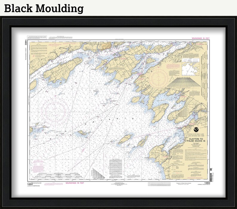 Clayton to False Duck Island New York 2005 Nautical Chart | Etsy
