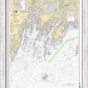 MONHEGAN ISLAND and Muscongus Bay, Maine - Nautical Chart 2011 - Etsy