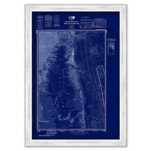 MIAMI, Florida - 2017 Nautical Chart Blueprint - Etsy