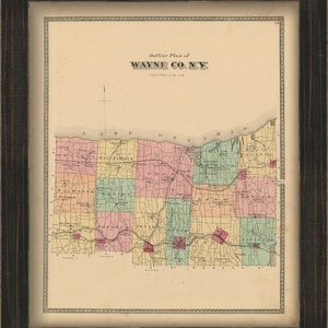 Wayne County, New York 1874 Map, Replica and GENUINE ORIGINAL - Etsy