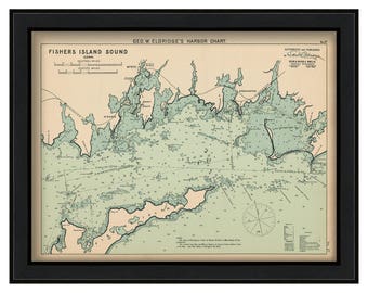 Fisher's Island Sound 2013 Nautical Map Connecticut - Etsy