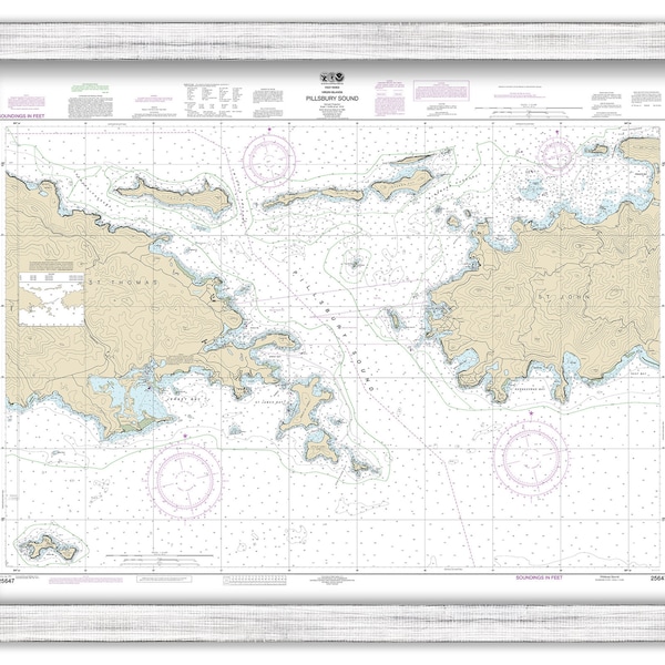 Virgin Islands Nautical Chart - Etsy