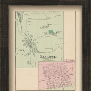 Manhasset and Mineola Villages, North Hempstead, New York 1873 Map ...
