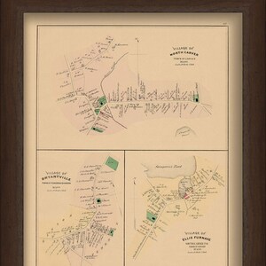 TOWN of CARVER, Massachusetts Map 1879-colored Reproduction - Etsy
