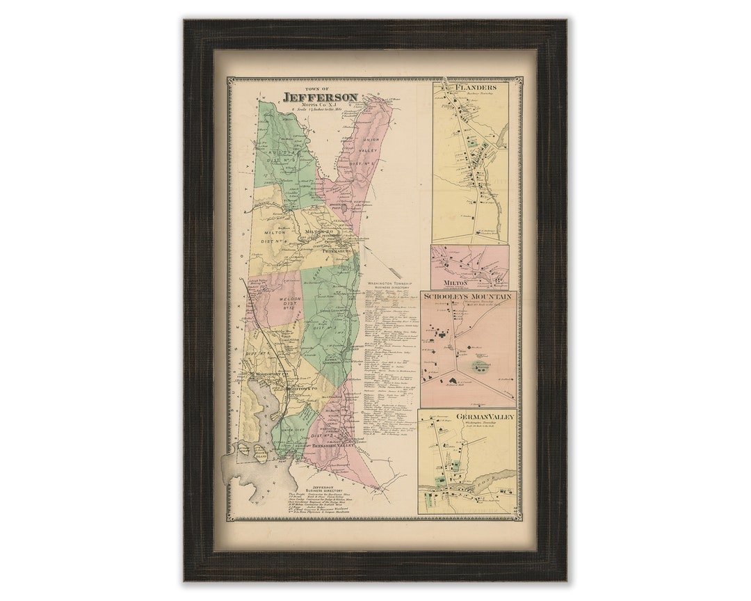 Town of JEFFERSON, Morris County, New Jersey 1868 - Replica or Genuine ...