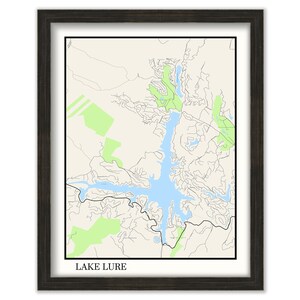 LAKE LURE North Carolina Contemporary Map Poster - Etsy