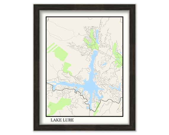 LAKE LURE North Carolina Contemporary Map Poster - Etsy