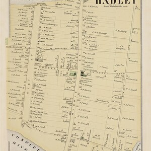 Village of HADLEY, Massachusetts 1873 Map - Etsy