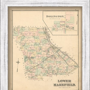 LOWER MAKEFIELD, Pennsylvania - 1876 Map - Etsy