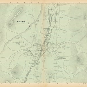 ADAMS, Massachusetts 1904 Map - Replica or Genuine Original - Etsy