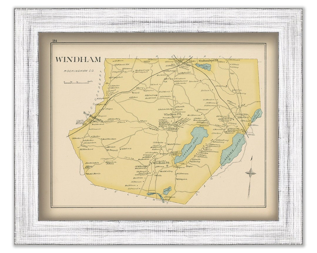 WINDHAM, New Hampshire 1892 Map - Etsy