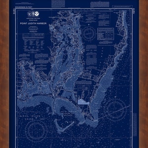 POINT JUDITH HARBOR, Rhode Island - Nautical Chart Blueprint Published ...