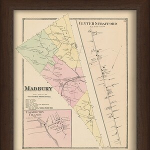 Town of MADBURY, New Hampshire 1871 Map, Replica or GENUINE ORIGINAL - Etsy