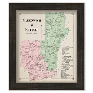 Towns of GREENWICH and ENFIELD, Massachusetts 1873 Map - Etsy