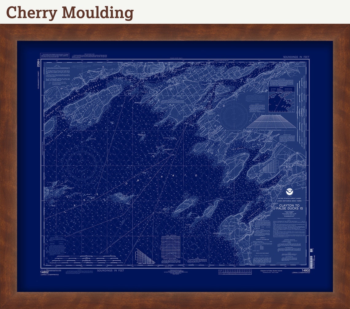 Clayton to False Duck Island New York 2005 Nautical Chart | Etsy