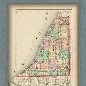 BERRIEN COUNTY, Michigan 1873 Map - Replica or Genuine Original - Etsy