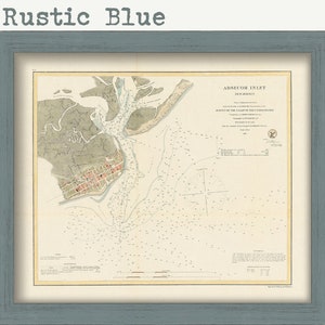 ABSECOM INLET, Atlantic City, New Jersey - 1864 Nautical Chart - Etsy