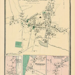 Village of ASHBURNHAM, Massachusetts 1870 Map - Etsy