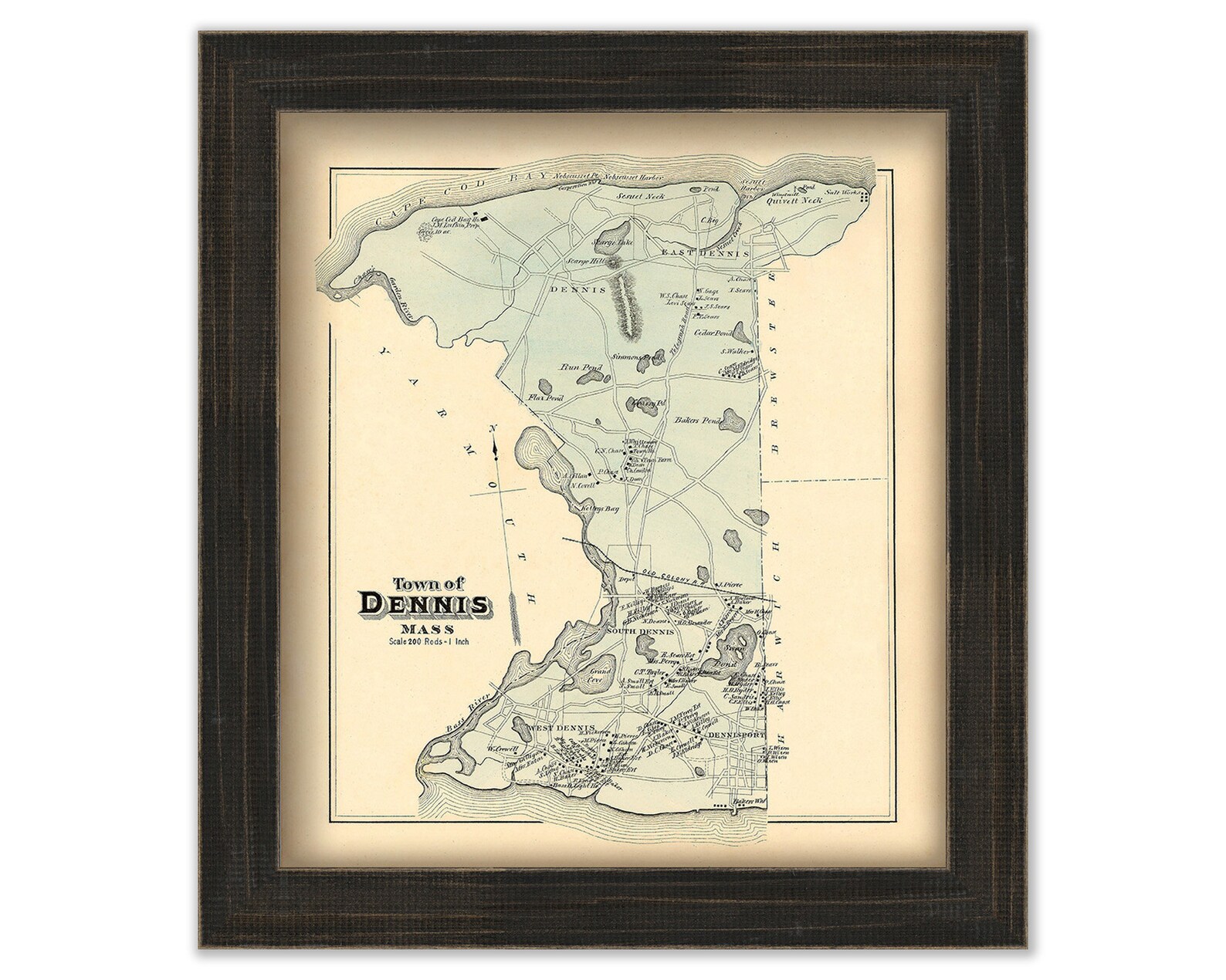 Town of Dennis, Massachusetts 1880 - Etsy