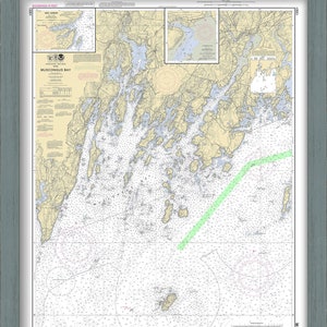 MONHEGAN ISLAND and Muscongus Bay, Maine - Nautical Chart 2011 - Etsy