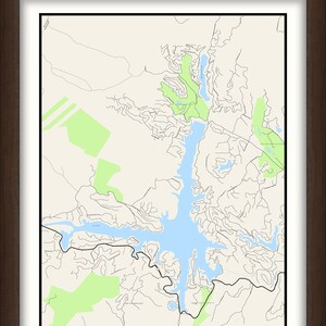 LAKE LURE, North Carolina - Contemporary Map Poster - Etsy