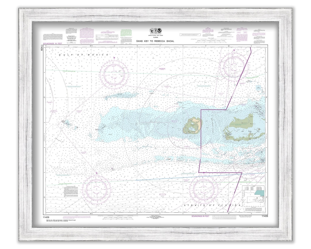 Marquesas Key and Boca Grande Key, Florida - 2018 Nautical Chart - Etsy