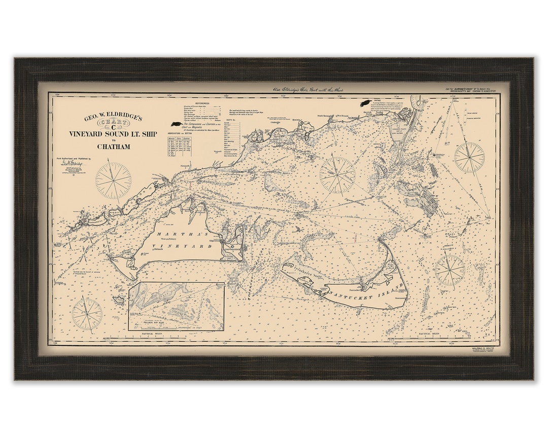 Vineyard Sound Lt Ship to Chatham-chart C- by George W. Eldridge 1924 ...