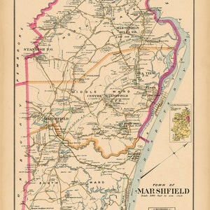 MARSHFIELD, Massachusetts - 1903 Map - Etsy