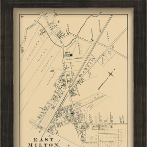 MILTON Massachusetts 1876 Map Replica or GENUINE ORIGINAL | Etsy