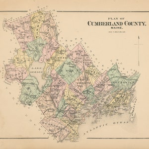 NAPLES, Maine 1871 Map, Replica or Genuine ORIGINAL - Etsy