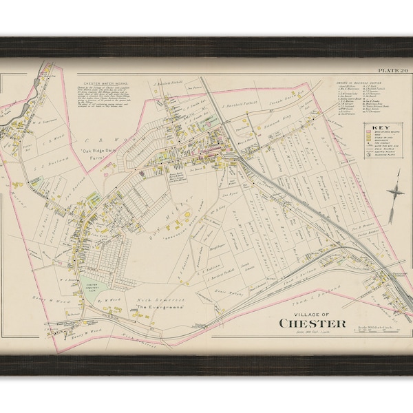 Antique Map of Port Chester Ny - Etsy