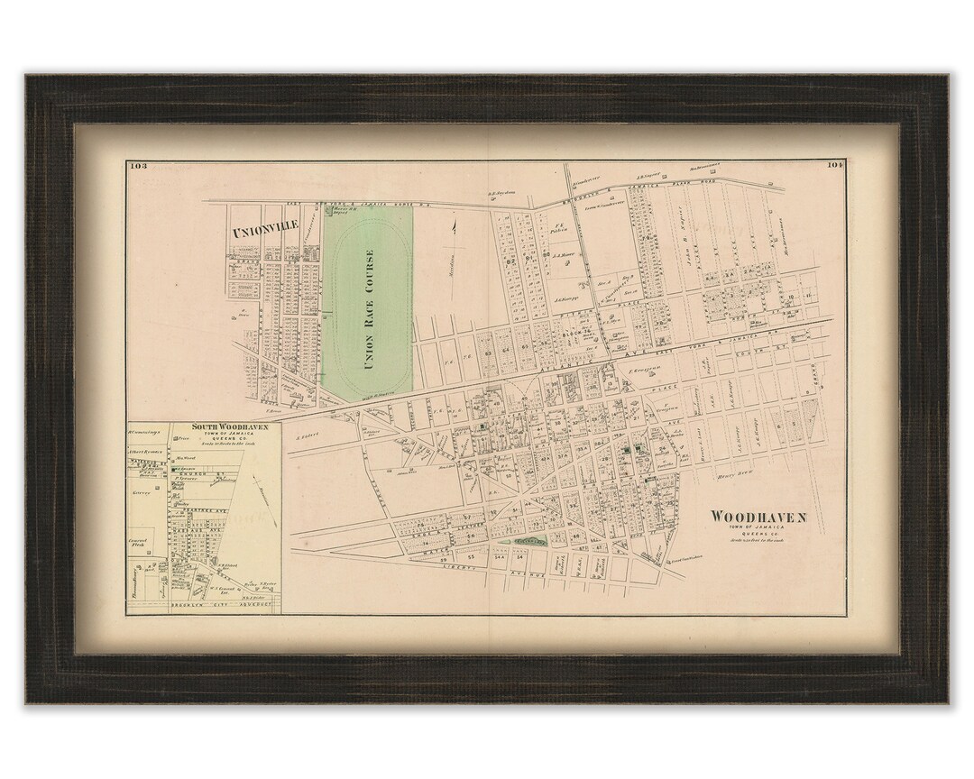 Woodhaven, New York 1873 Map, Replica and GENUINE ORIGINAL - Etsy