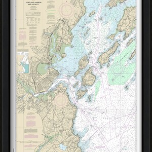 PORTLAND HARBOR, Maine - Nautical Chart 2019 - Etsy
