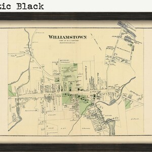 Village of WILLIAMSTOWN, Massachusetts 1871 Map - Replica or Genuine ...