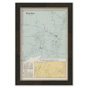 Village of HATFIELD, Massachusetts 1873 Map - Etsy