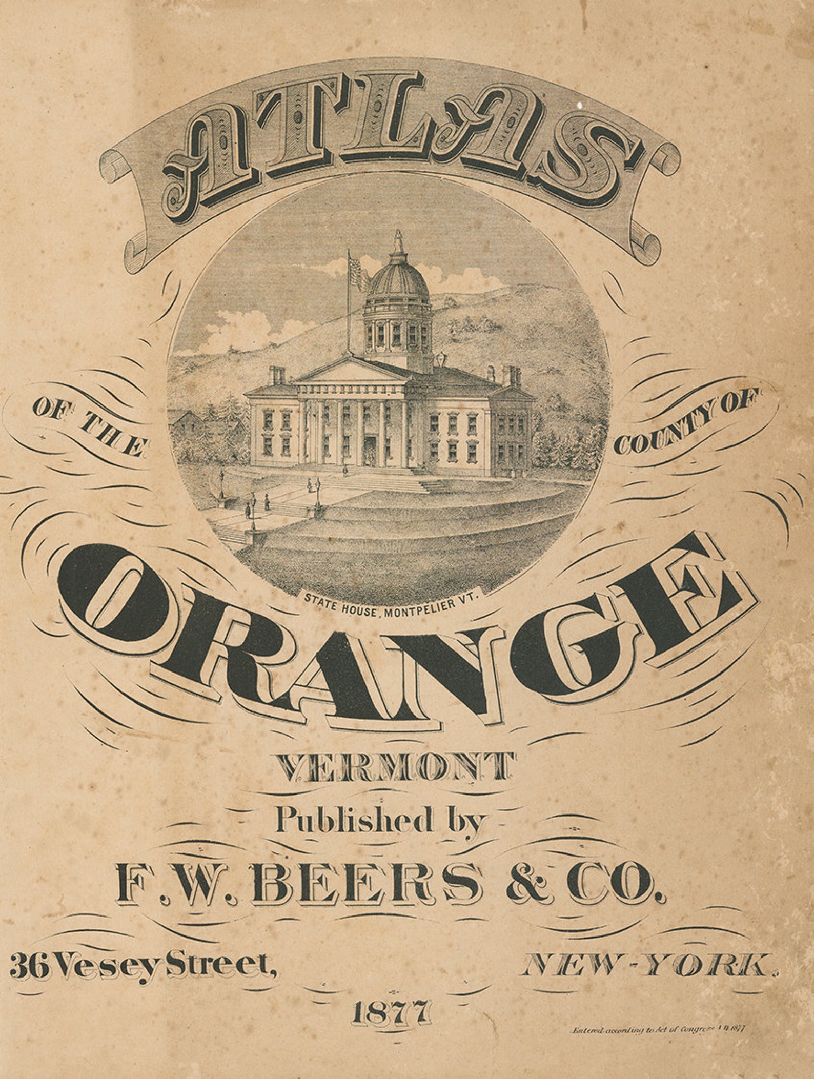 Village of WELLS RIVER Newbury Vermont 1877 Map Replica or | Etsy